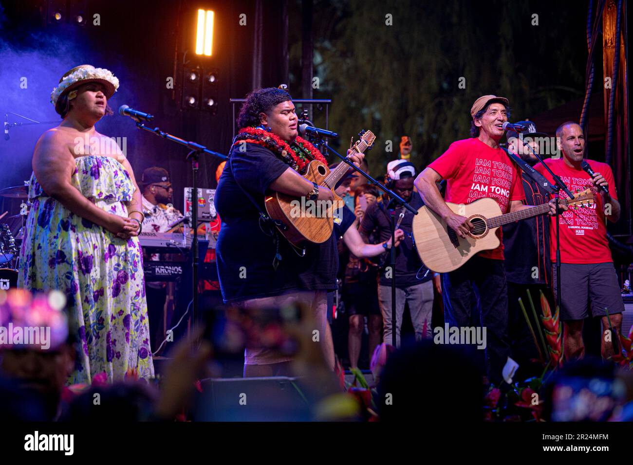 Kahuku, HI, USA. 16th May, 2023. Paula Fuga, Iam Tongi, Jack Johnson ...