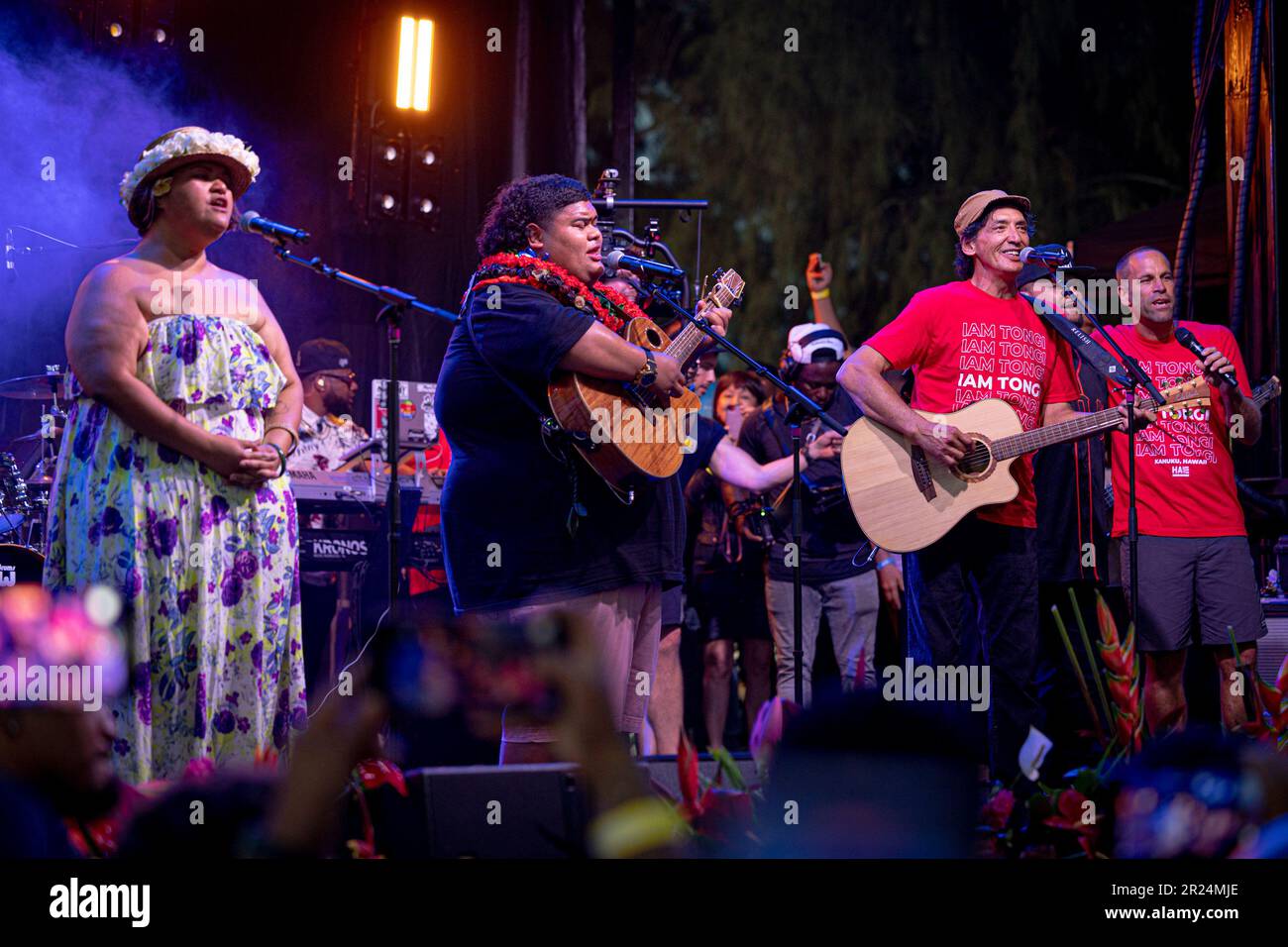 Kahuku, HI, USA. 16th May, 2023. Paula Fuga, Iam Tongi, Jack Johnson ...