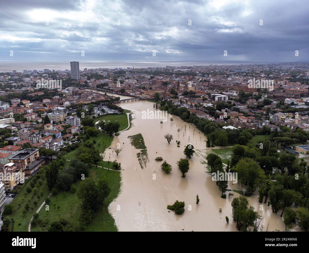 Rimini, Italy. 17th May, 2023. RIMINI - Damage after the flood ...