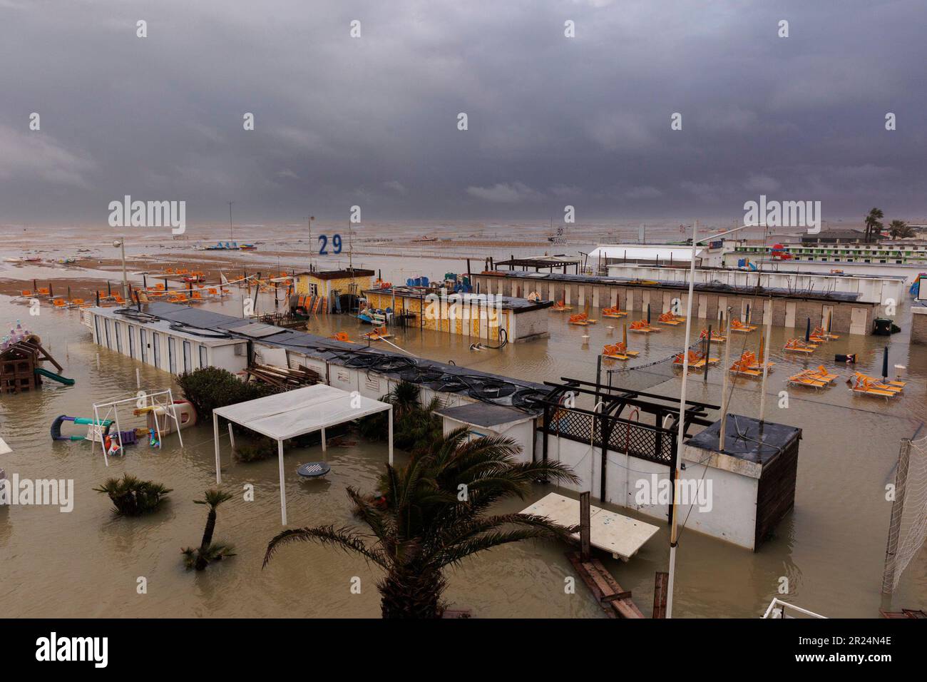 Rimini, Italy. 17th May, 2023. RIMINI - Damage after the flood ...