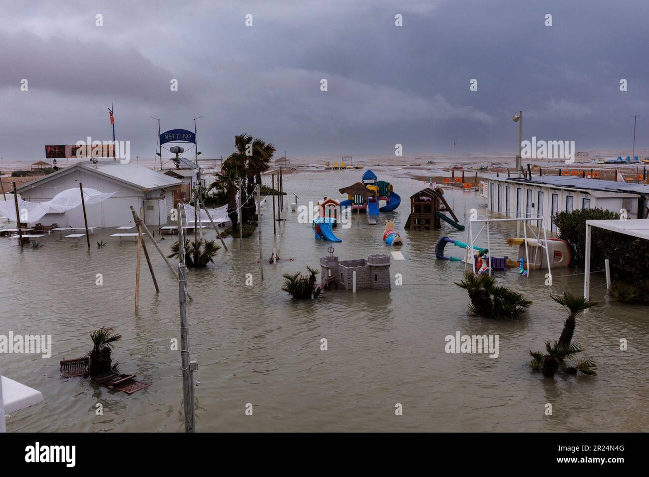 Rimini, Italy. 17th May, 2023. RIMINI - Damage after the flood ...