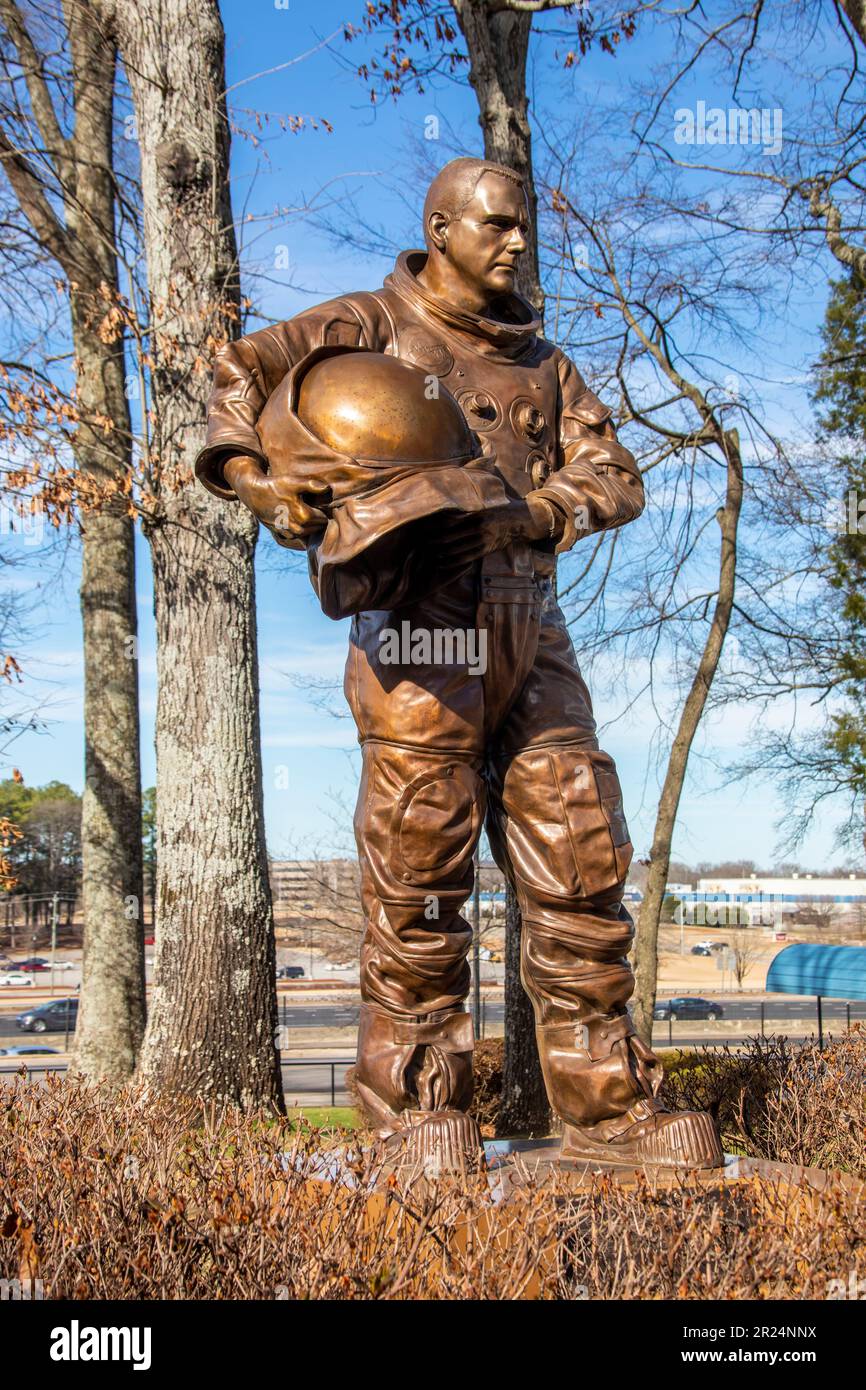 Huntsville USA 10th Feb 2023: The astronaut statue in front of U.S ...