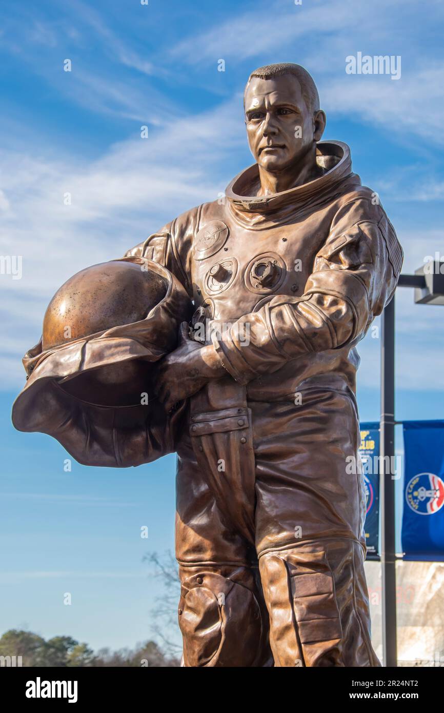 Huntsville USA 10th Feb 2023: The astronaut statue in front of U.S ...