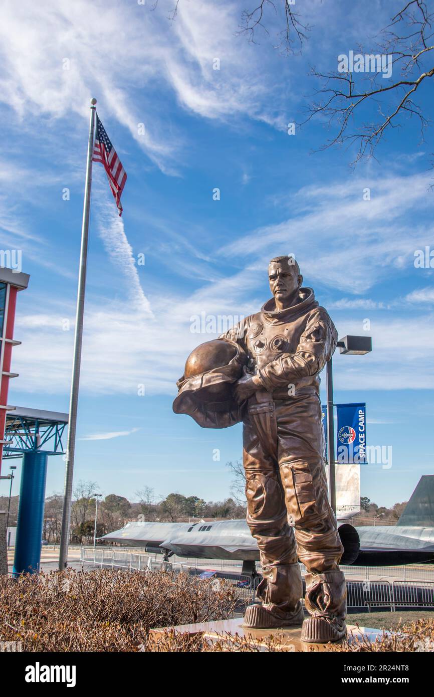Huntsville USA 10th Feb 2023: The astronaut statue in front of U.S ...