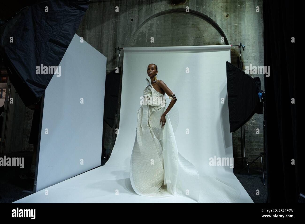 Sydney, Australia, May 17, 2023. Models backstage at the MARIAM SEDDIQ ...