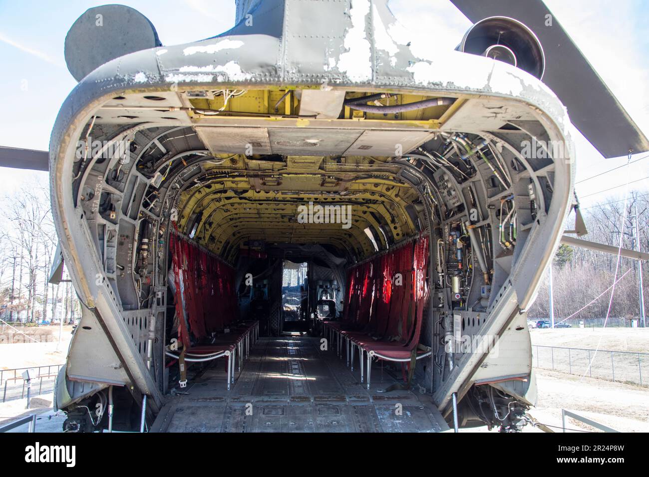 Huntsville USA 10th Feb 2023: the cabin view from rear door of CH-47 ...