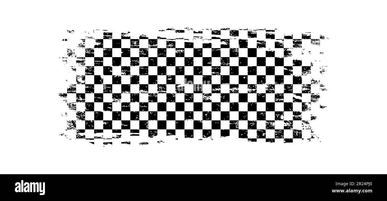Race finish checkered flag grunge background. Rally championship finish or start signal, bike or ...