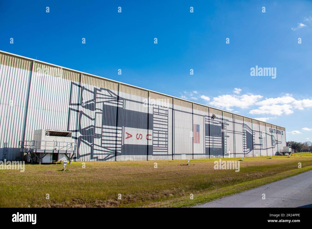 Houston USA 4th Feb 2023: The exhibition hall of Saturn V rocket ...