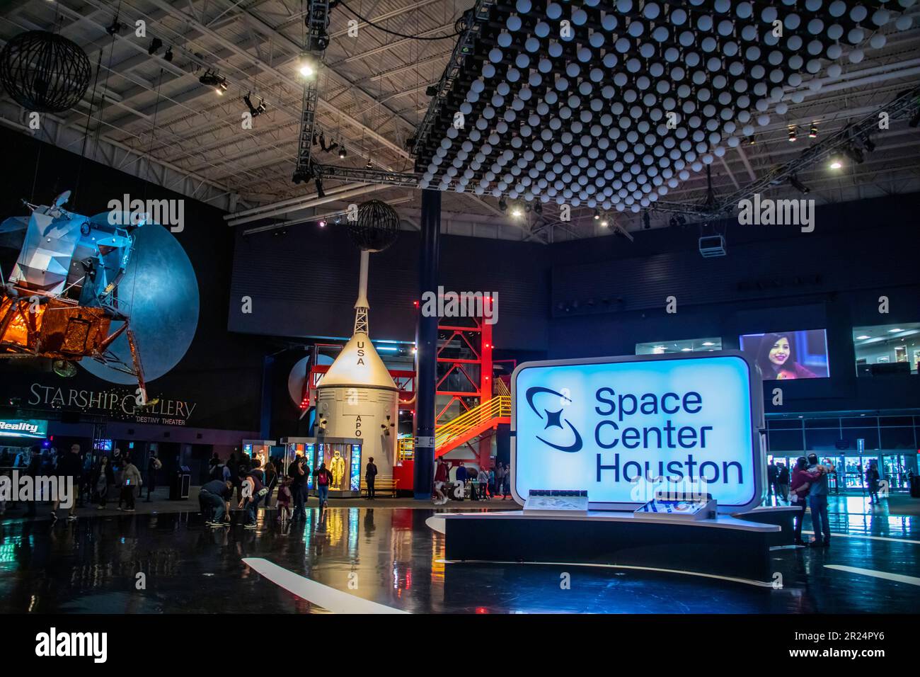 Houston USA 4th Feb 2023: the exhibition hall of Space Center Houston ...