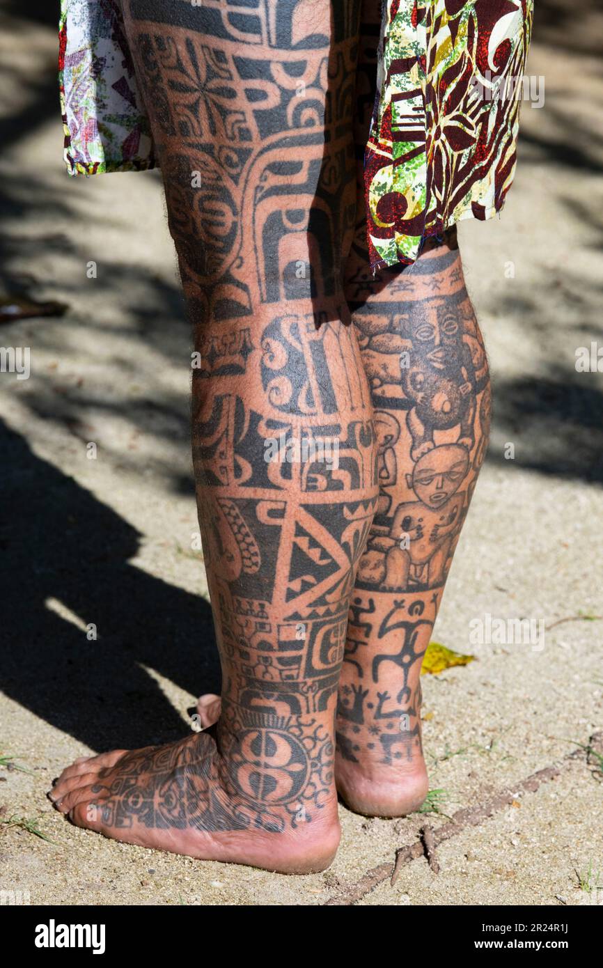 Traditional Hawaiian Leg Tattoos
