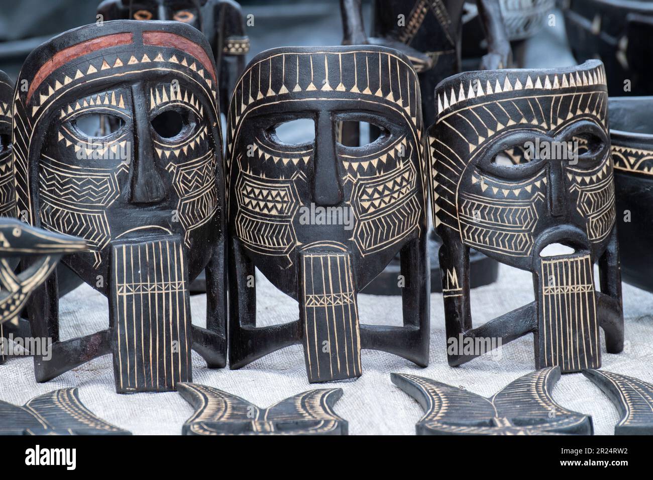 Polynesian carved wooden mask hi-res stock photography and images - Alamy