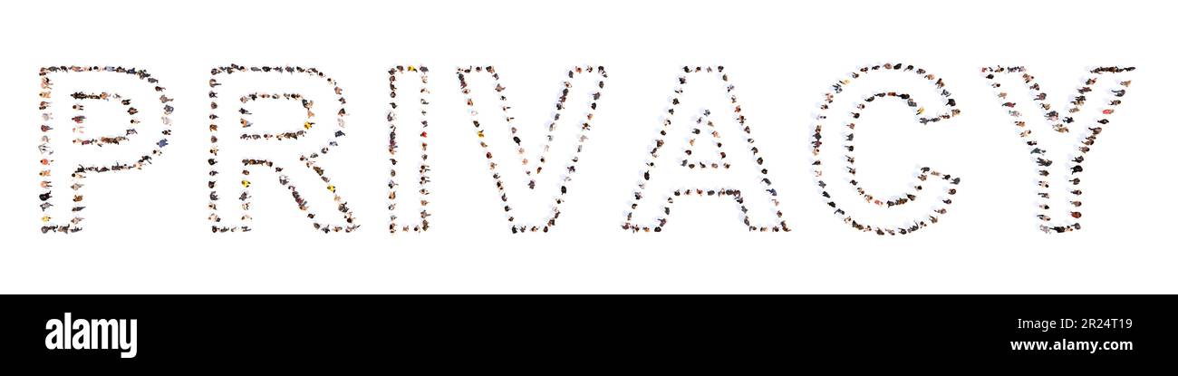 Concept or conceptual large community of people forming the the word ...