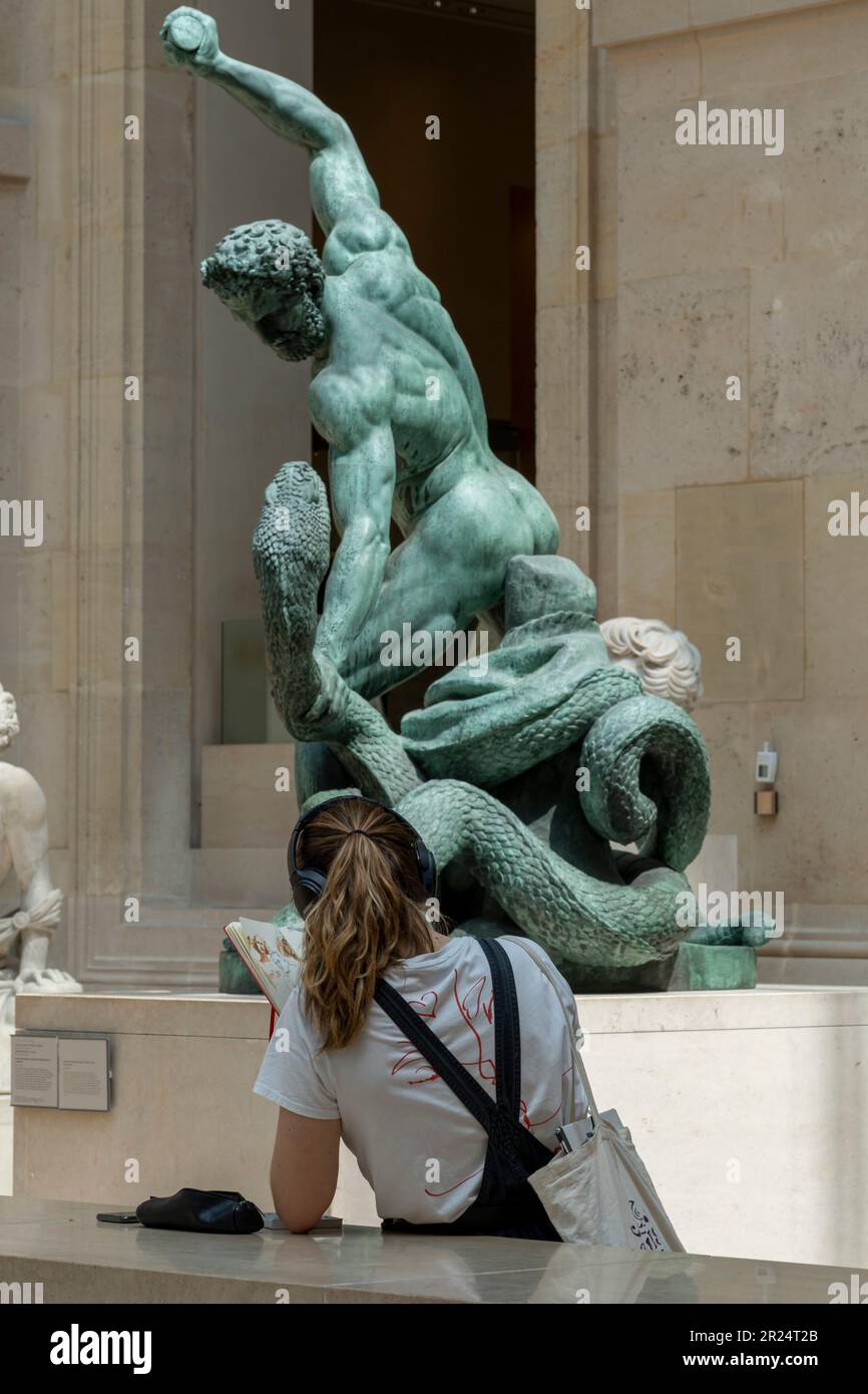 Paris, France - 05 13 2023: Louvre Museum. Hercules Fighting Achelous ...