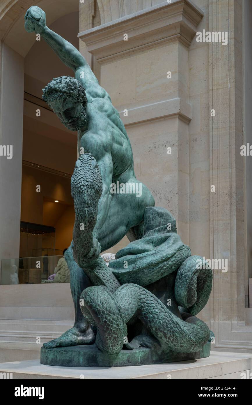 Paris, France - 05 13 2023: Louvre Museum. Hercules Fighting Achelous ...