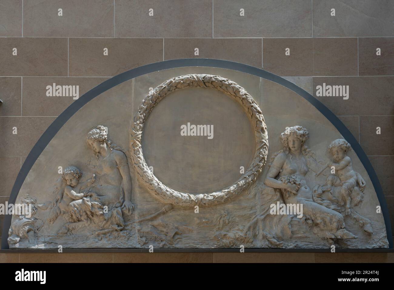 Paris, France - 05 13 2023: Louvre Museum. Satyress Playing With Satyr ...