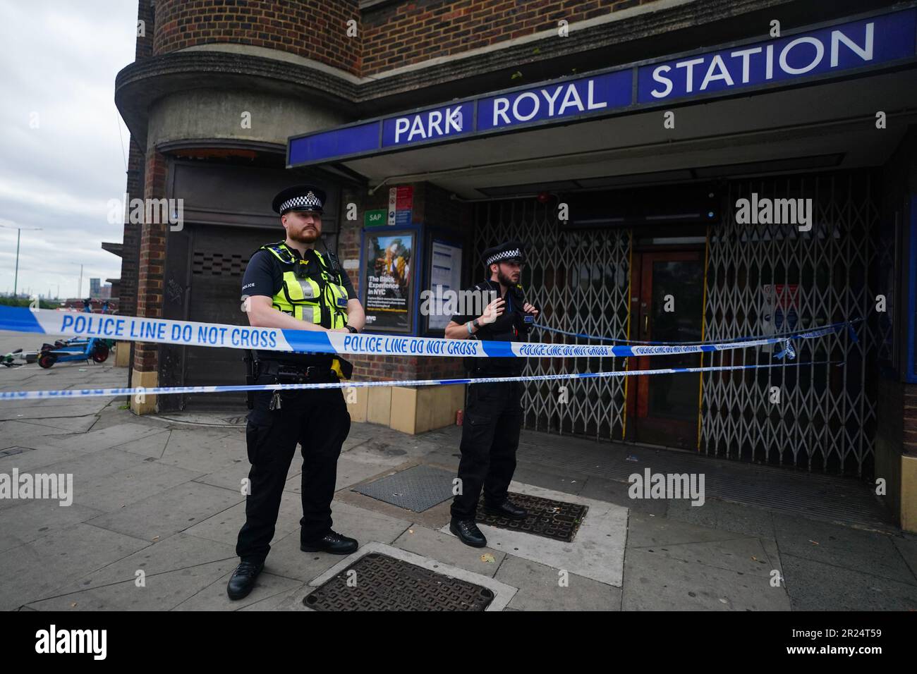 File photo dated 22/08/22 of police outside Park Royal underground ...