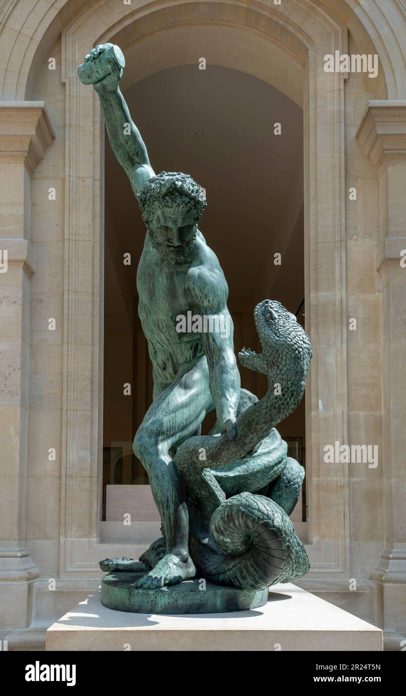 Paris, France - 05 13 2023: Louvre Museum. Hercules Fighting Achelous ...