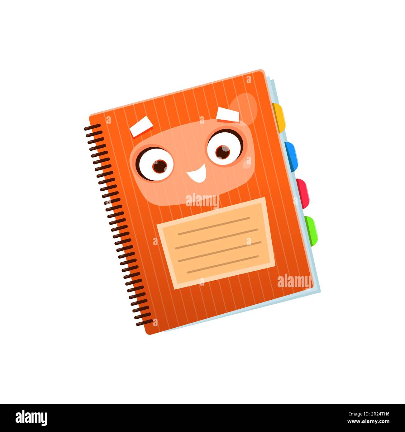 Cartoon notebook, school character or education mascot, vector happy ...