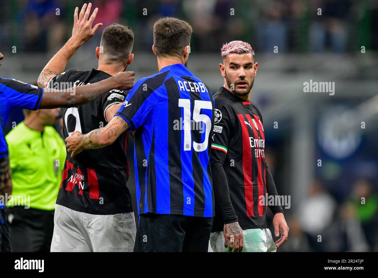 Milano, Italy. 16th May, 2023. Theo Hernandez (19) of AC Milan seen ...