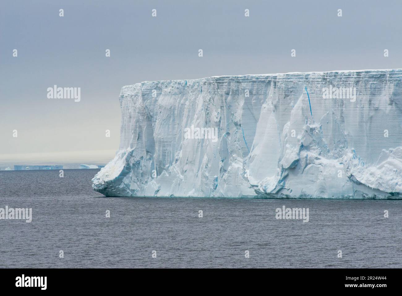 Wendell Sea, Antarctica. A large, 750-foot tall iceberg in the Wendell ...