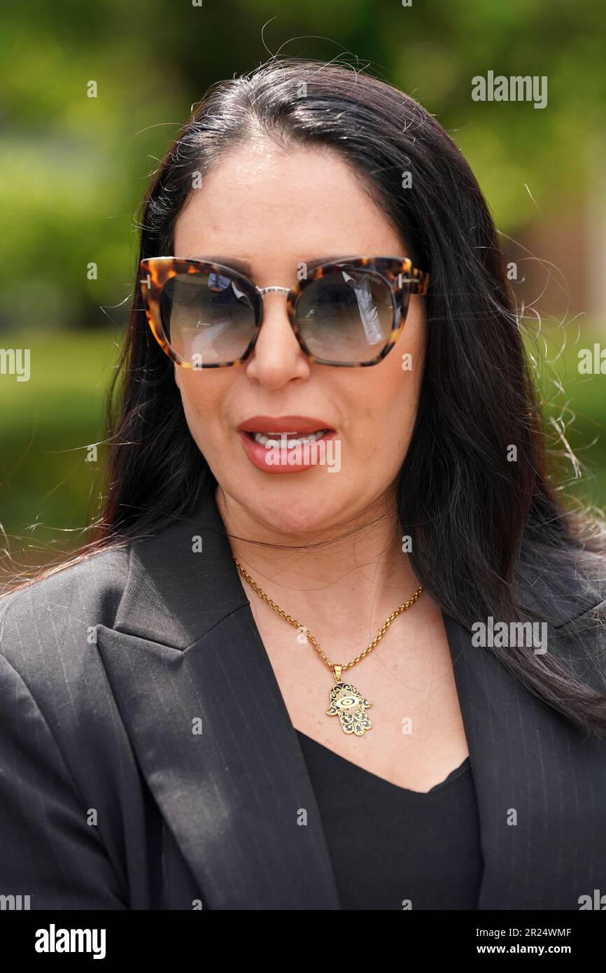 Maya Kodsi, 37, sister of Yagmur Ozden, 33, speaking to the media ...