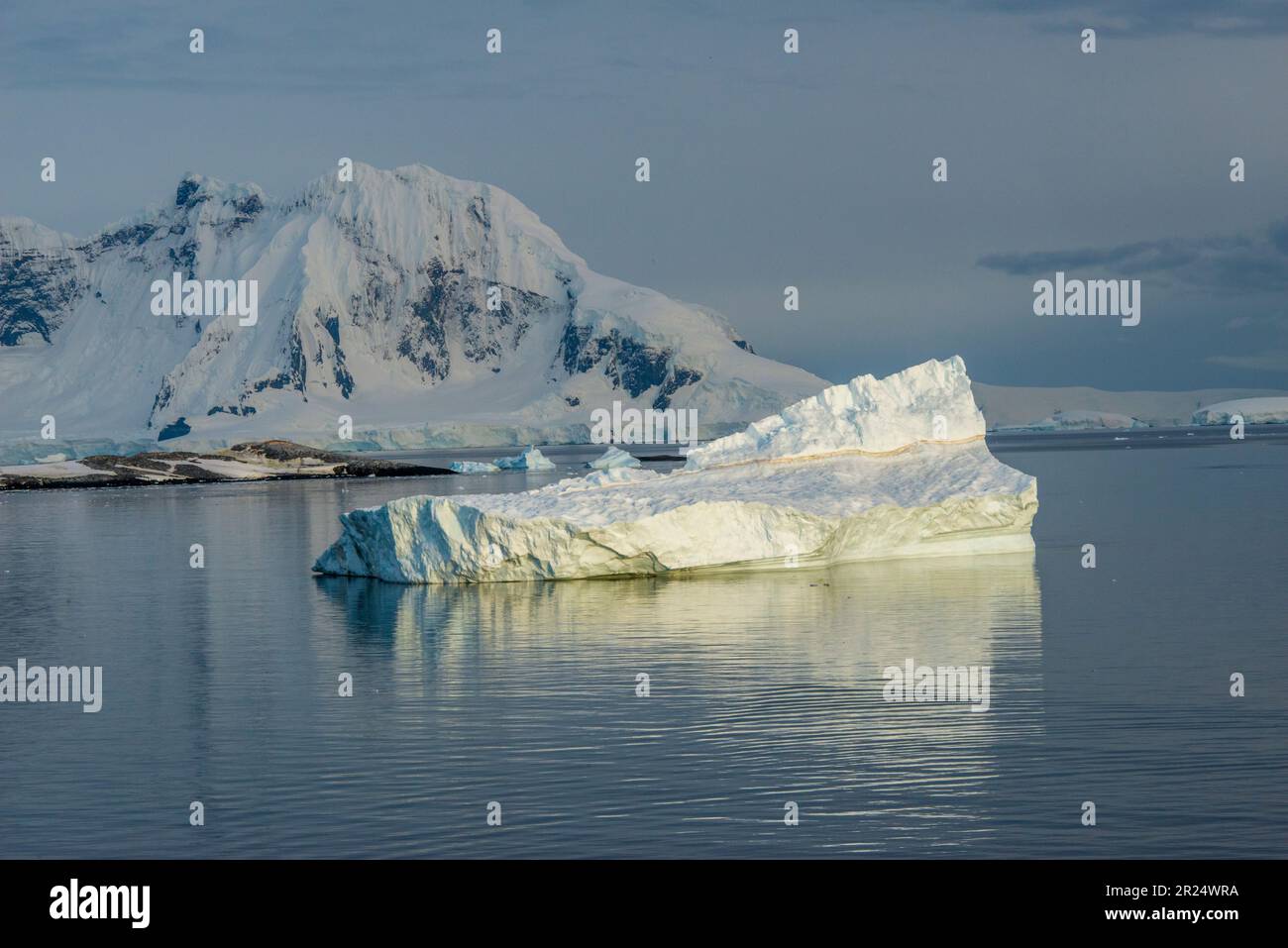 Cuverville, Antarctica. The shallow waters between Cuverville and Rongé ...