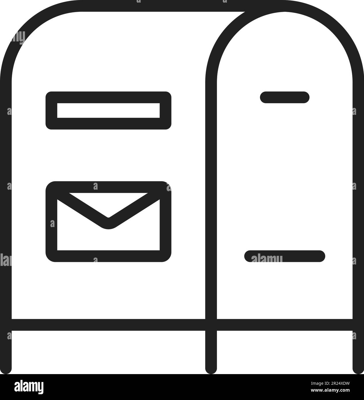 Mailbox symbol Black and White Stock Photos & Images - Alamy