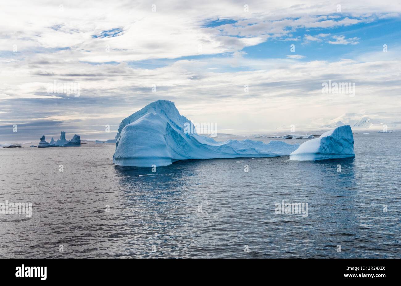 French Passage, Antarctica. Beautiful iceberg in the waters of the ...