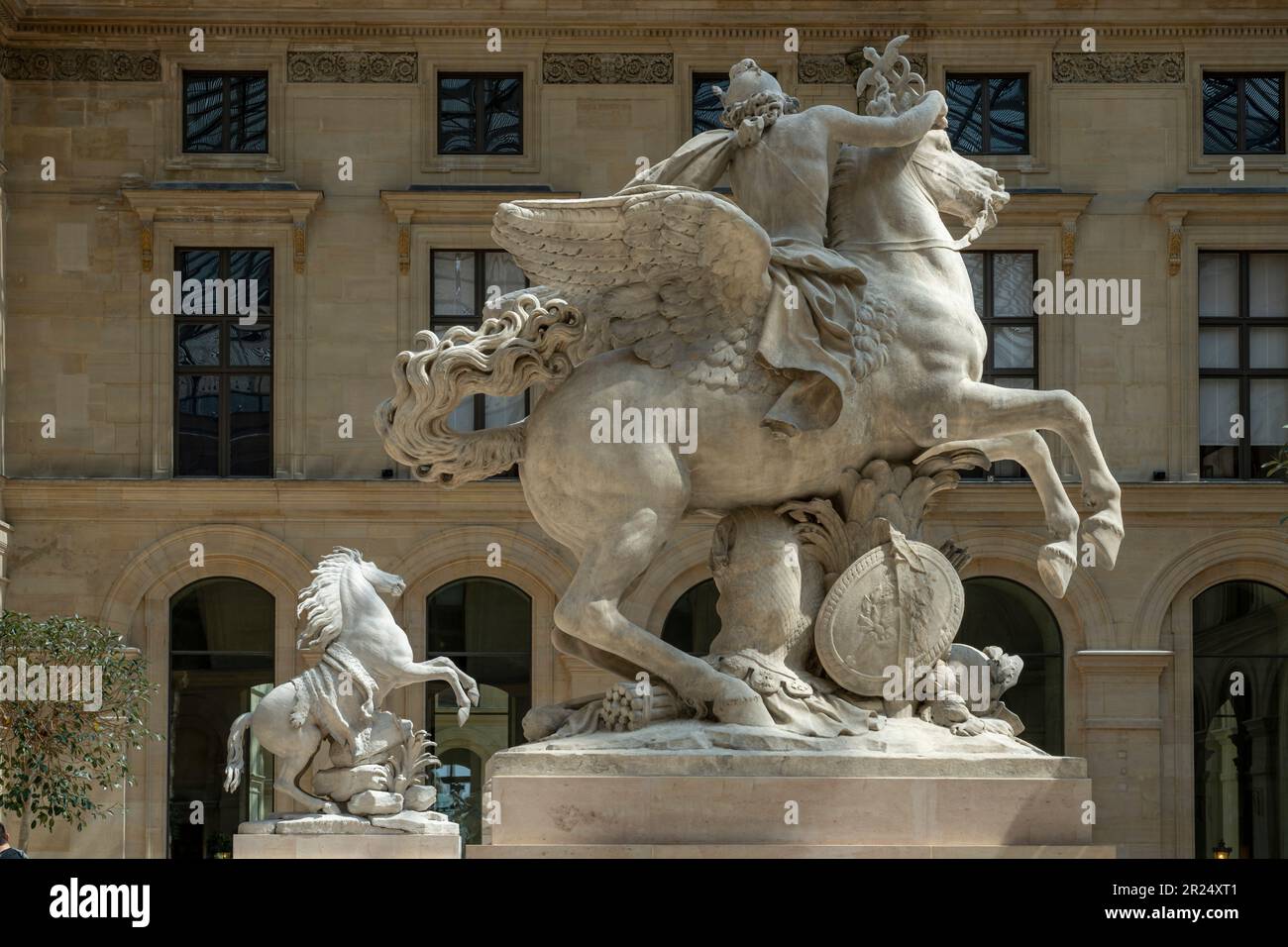 Paris, France - 05 13 2023: Louvre Museum. Mercury Riding Pegasus by ...