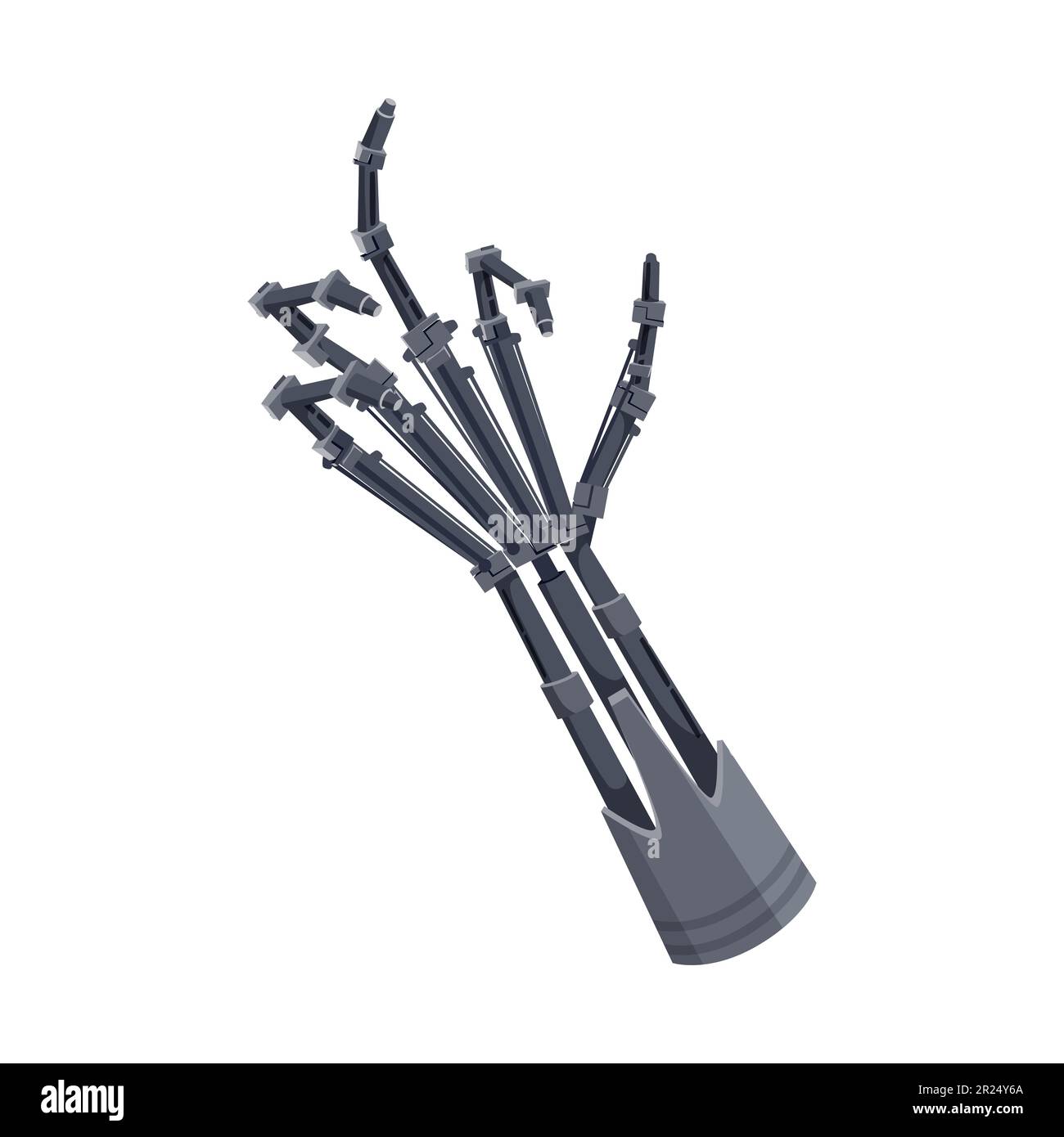 Human hand of metal, future innovation artificial technology. Vector ...