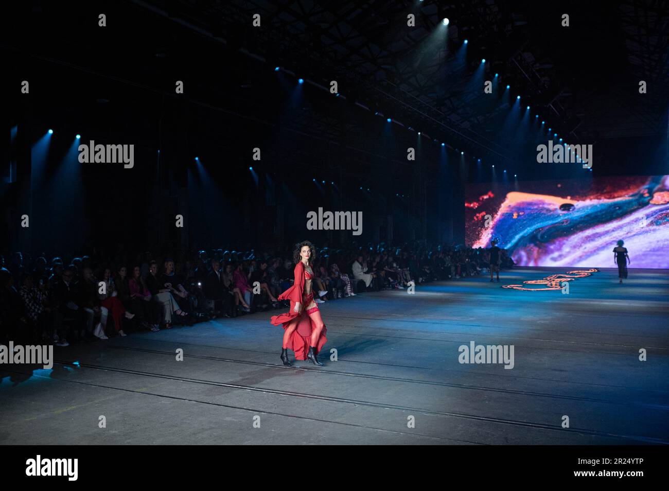 Models walk the runway at the David Jones Indigenous fashion show ...