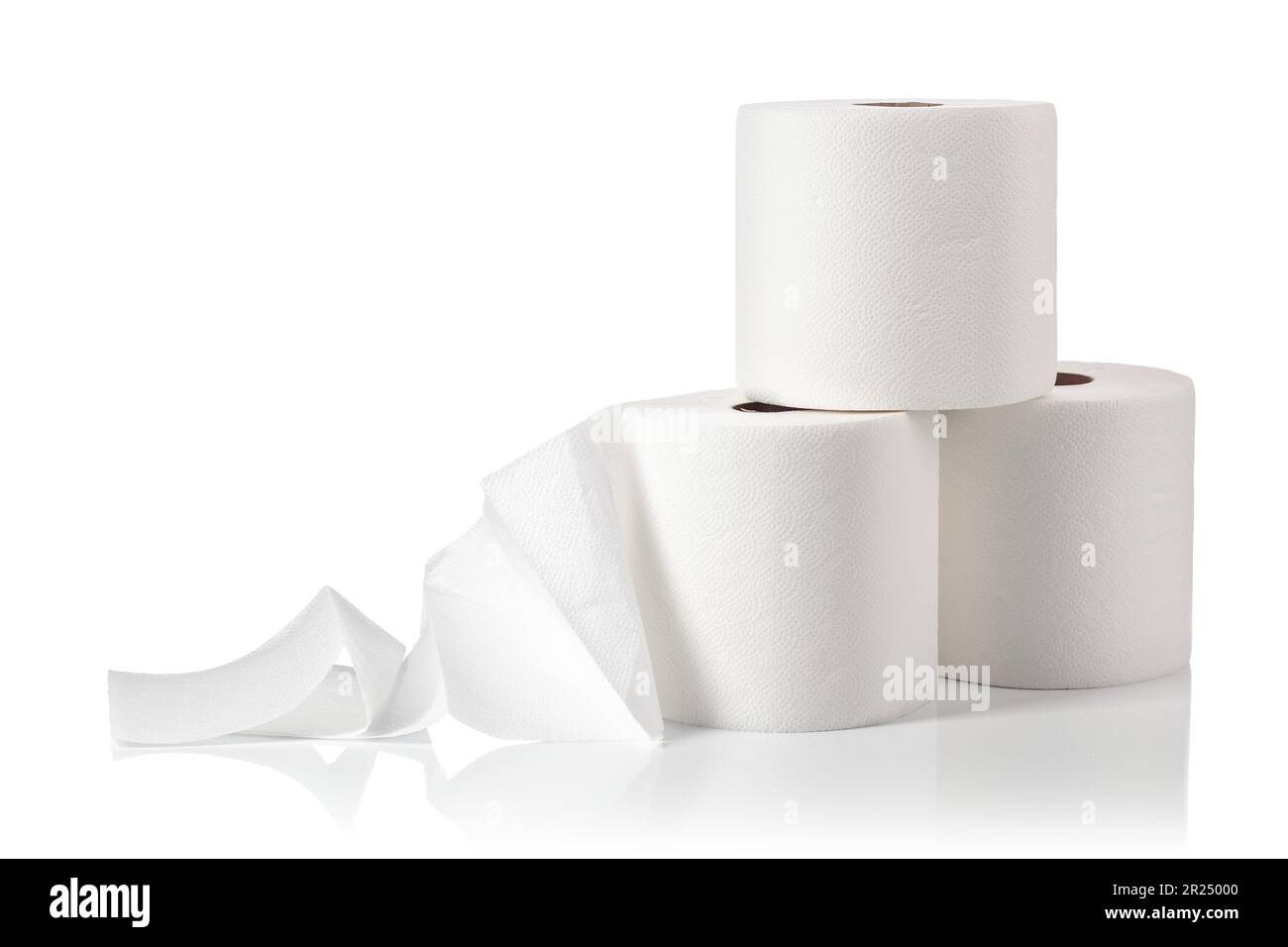 Rolls of paper towels are isolated on a white background Stock Photo ...
