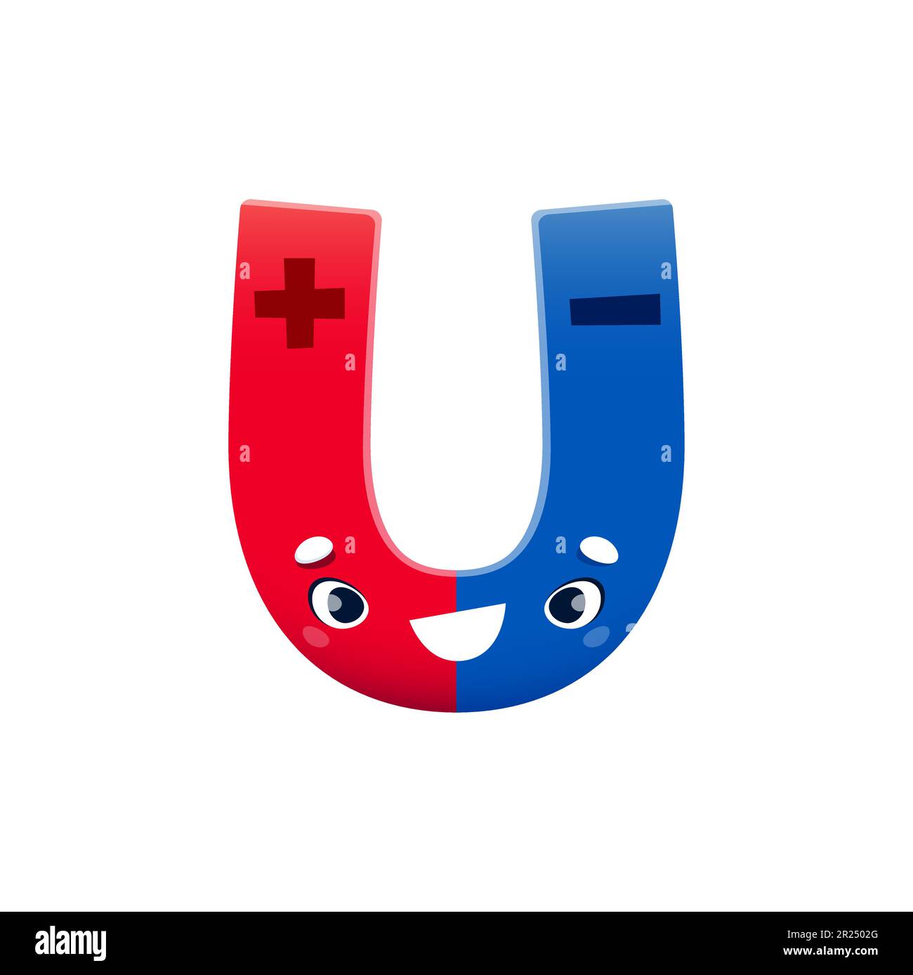 Cartoon magnet character, school stationery mascot, education and back ...