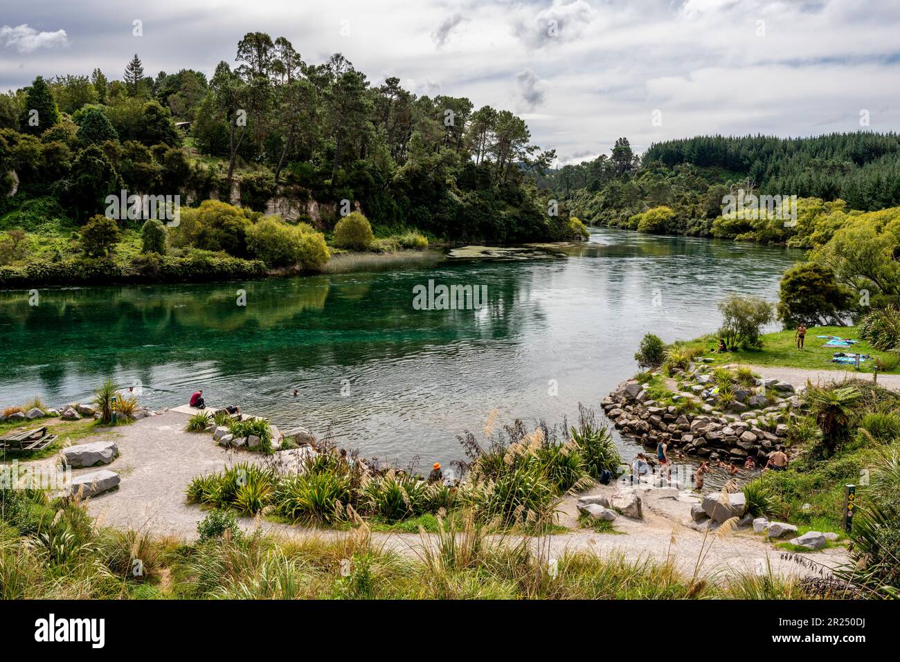 The Otumuheke Stream Hot Pools, Lake Taupo Region, North Island, New ...