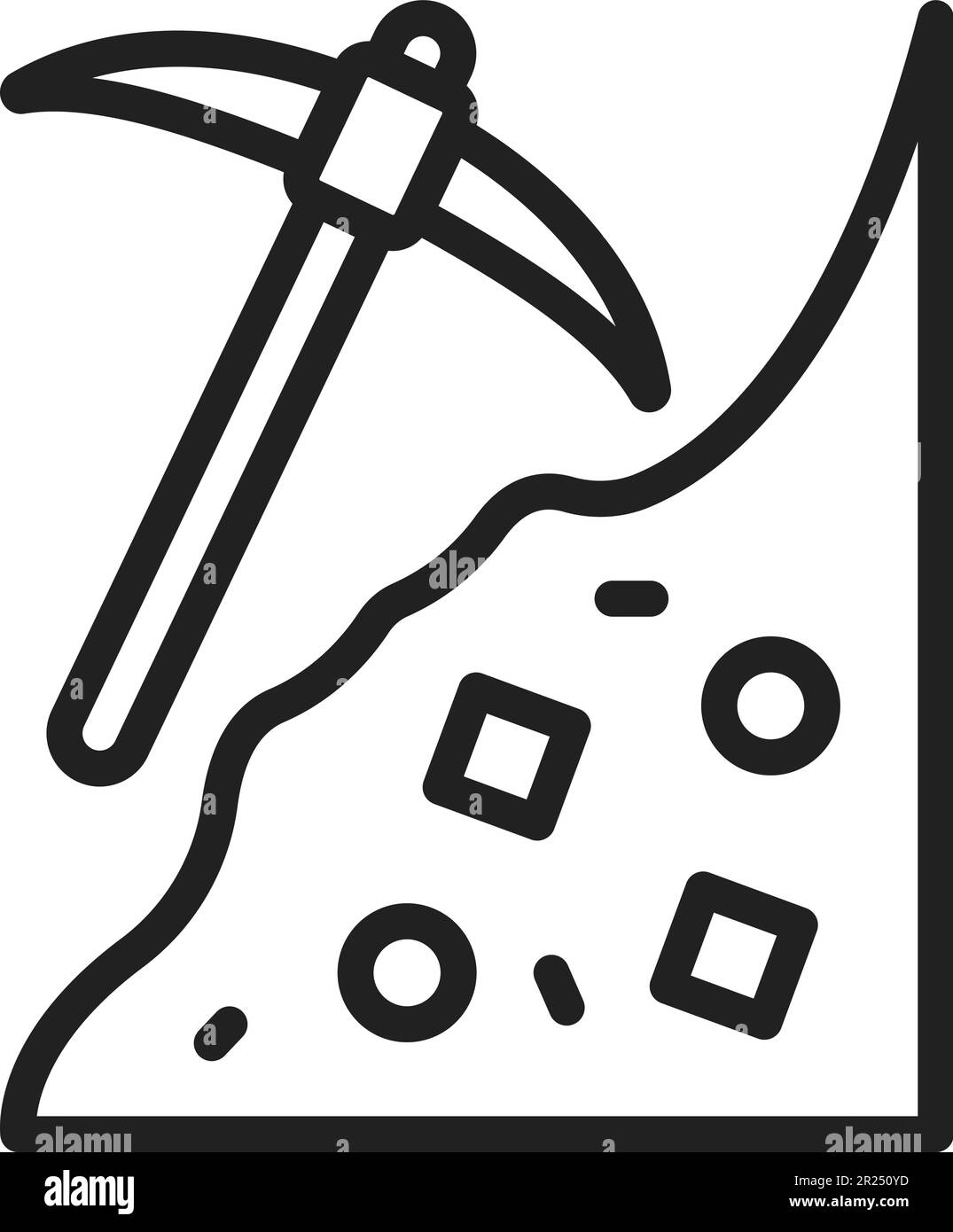 Mining icon vector image Stock Vector Image & Art - Alamy