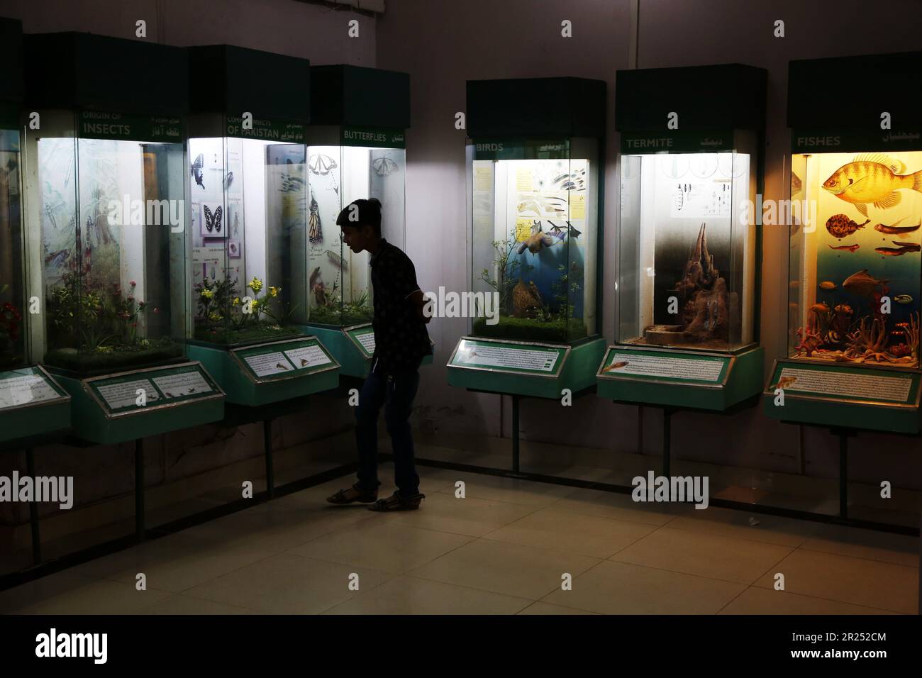 Islamabad, Pakistan. 17th May, 2023. A child visits the Pakistan Museum ...