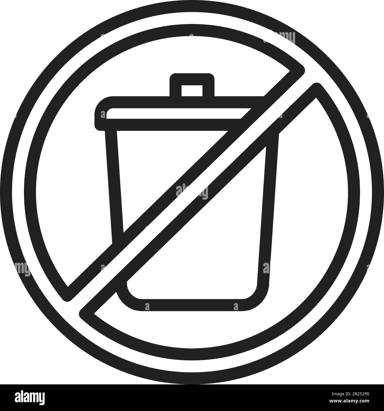 No Littering icon vector image Stock Vector Image & Art - Alamy