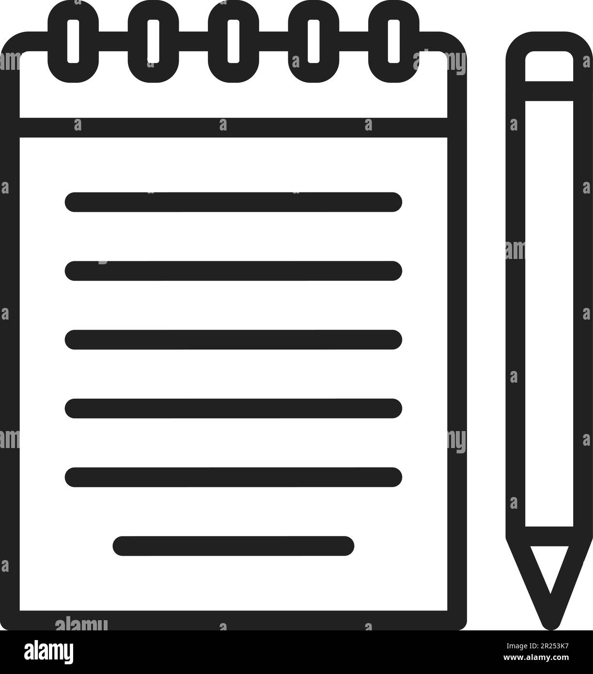 Notepad icon vector image Stock Vector Image & Art - Alamy