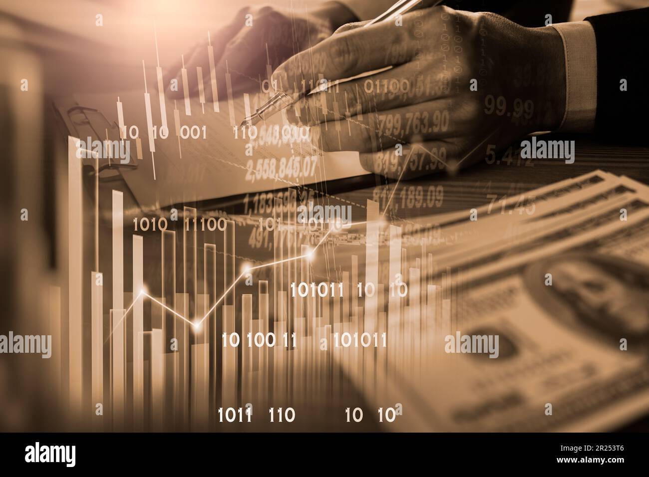 Stock market or forex trading graph and candlestick chart suitable for ...
