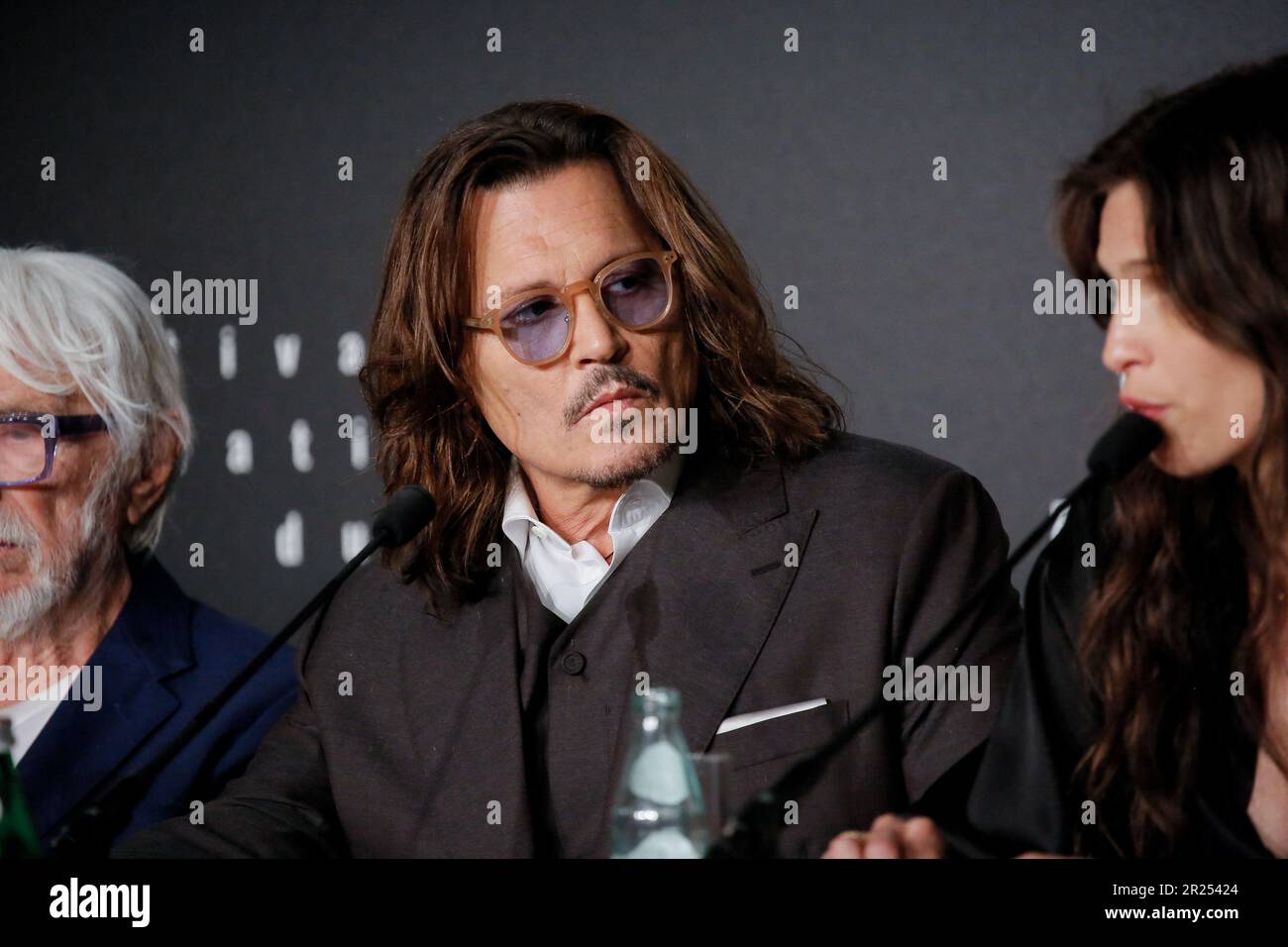 Cannes, France. 17th May, 2023. Johnny Depp and Maiwenn attend the ...