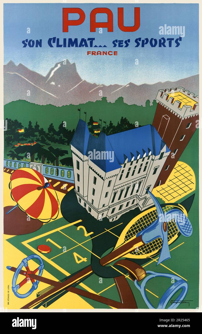 Pau son climat... ses sports. France by Georges Reben (dates unknown ...