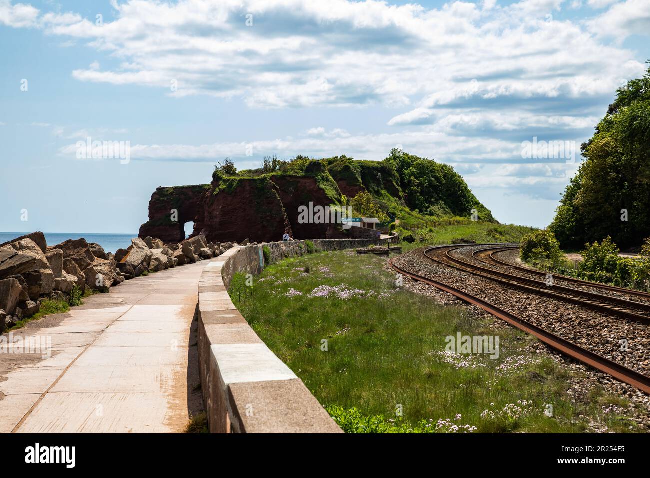 Footpath from Dawlish to Dawlish Warren in Devon, Uk Stock Photo - Alamy