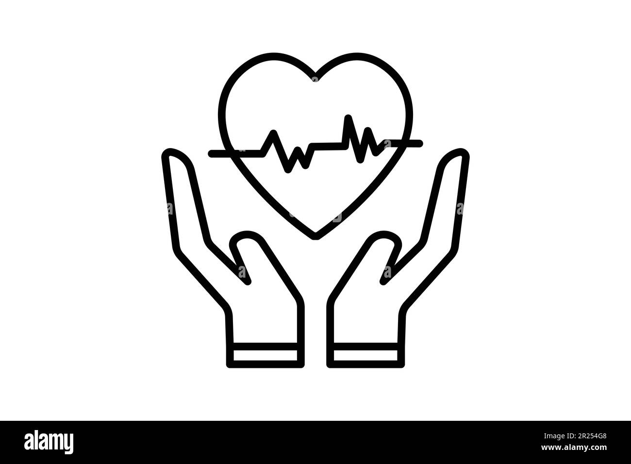 life insurance icon. healthcare symbol, hands holding heart sign. icon ...