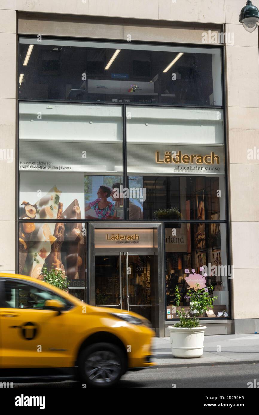 Laderach is an upscale Swiss chocolatier located at 537 fifth Avenue in New York City, USA, 2023 ...