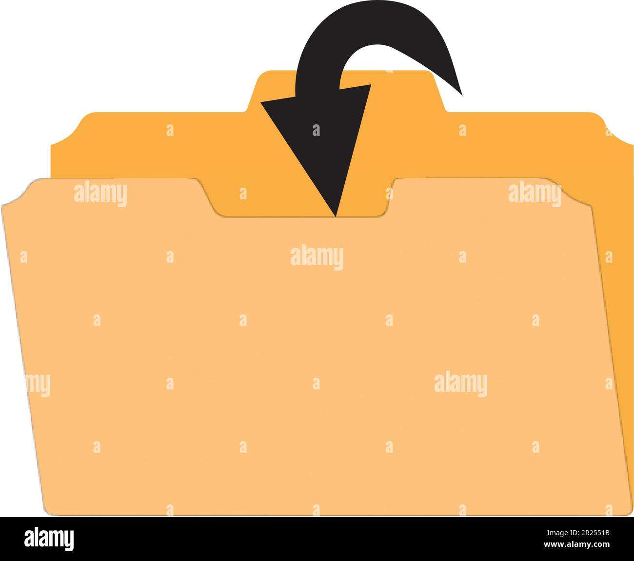 File Jacket with Transfer In Arrow Icon Stock Vector Image & Art - Alamy