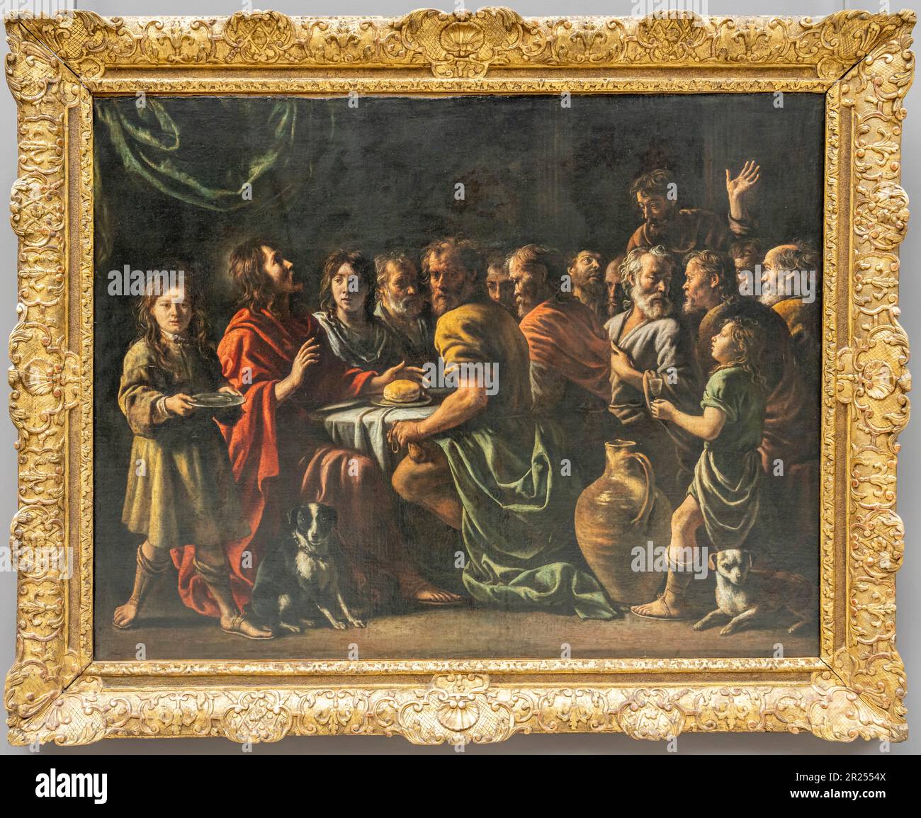 Paris, France - 05 13 2023: Louvre Museum. The Last Supper painted by ...