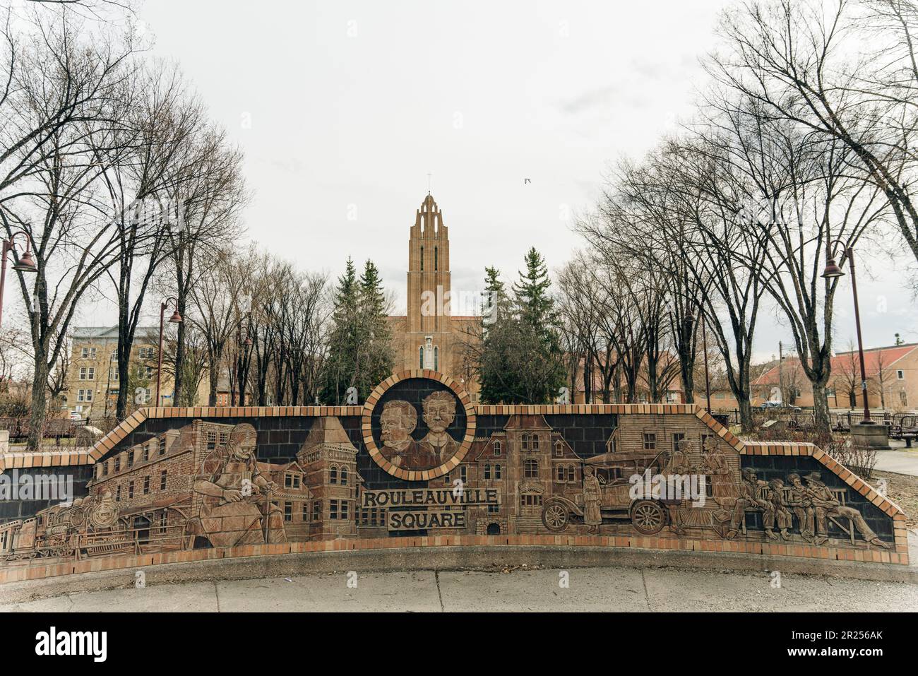 Rouleauville Square Wall and the tower of St Mary s Cathedral in ...