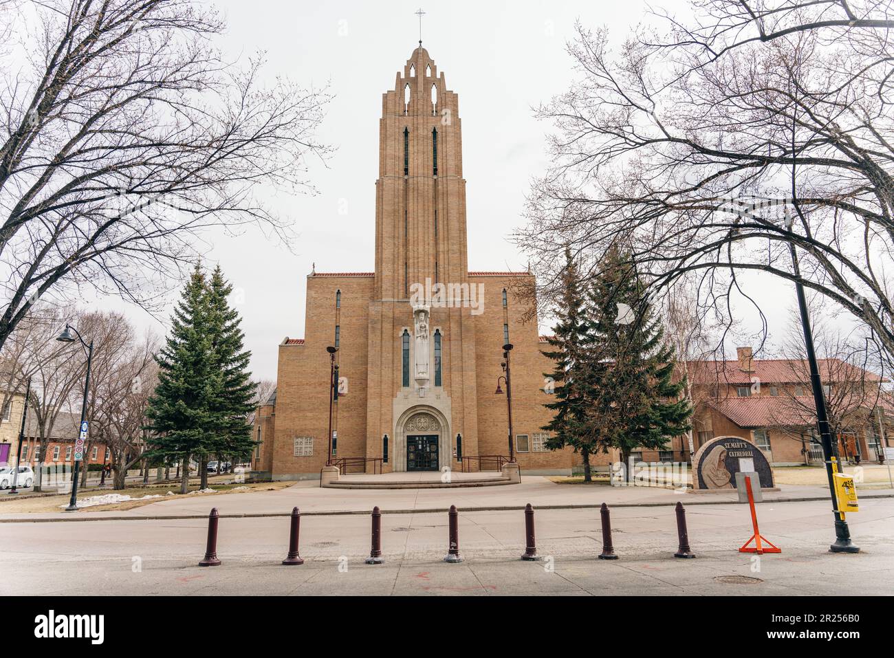 Rouleauville Square Wall and the tower of St Mary s Cathedral in ...