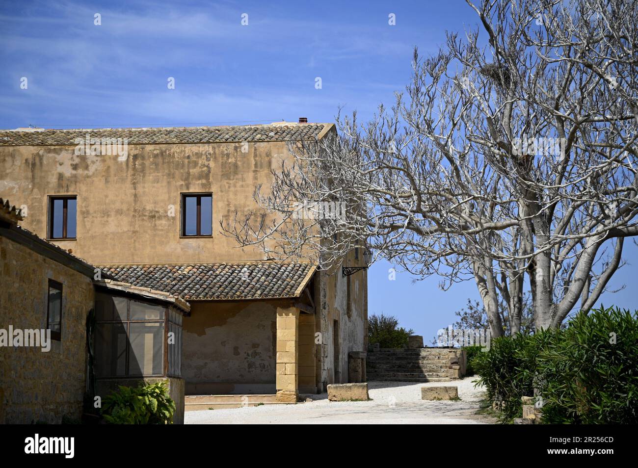 Scenic rural landscape at the countryside of Selinunte in Trapani ...