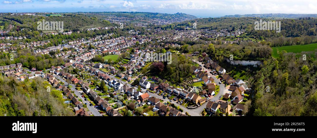 Aerial view dover castle hi-res stock photography and images - Alamy